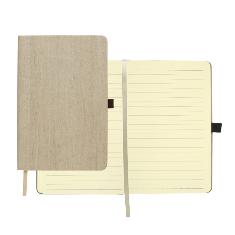 Customized Woodgrain Look Notebook (6" x 8") | Printfection