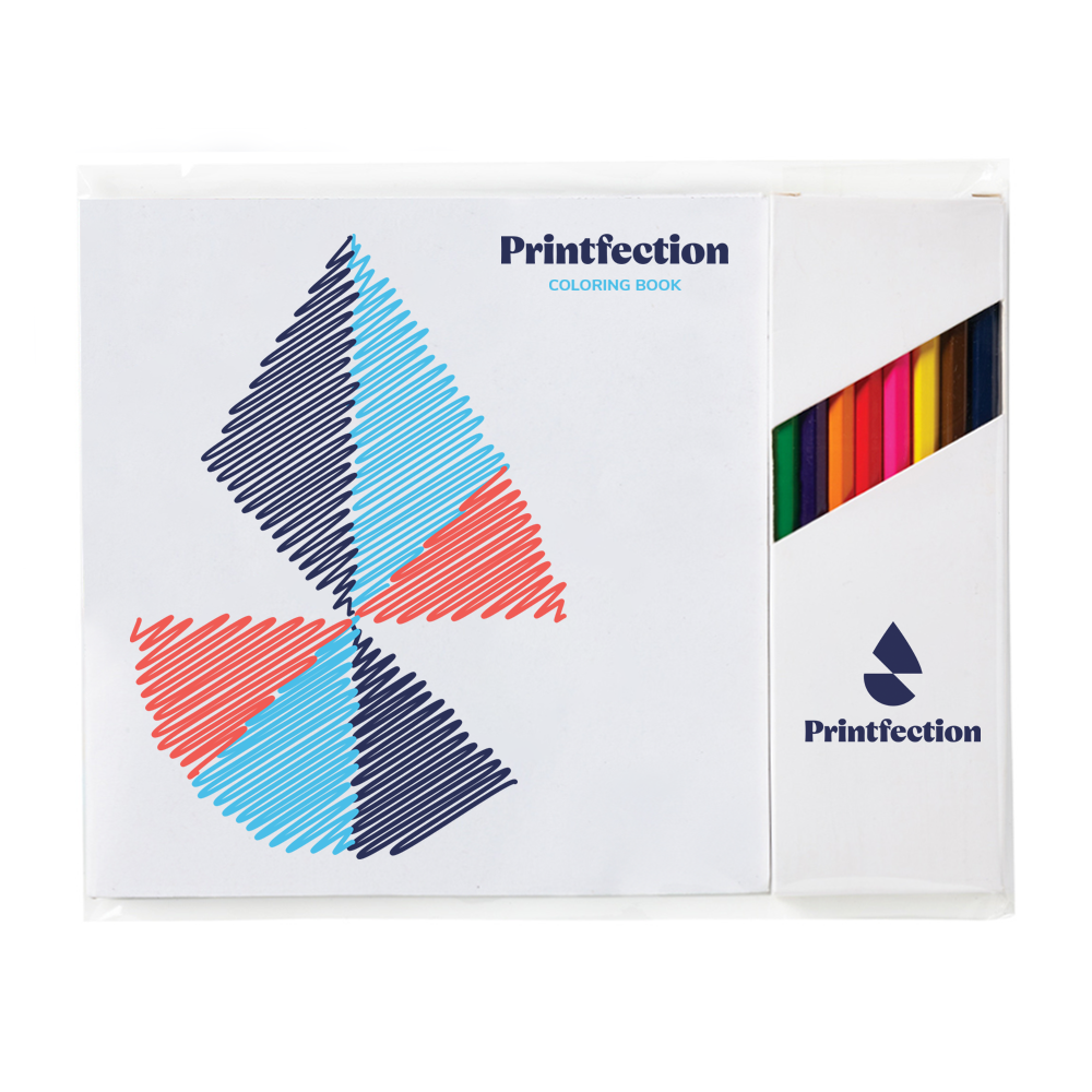 Customized Custom Cover Coloring Book Set (7" W x 7" H) | Printfection